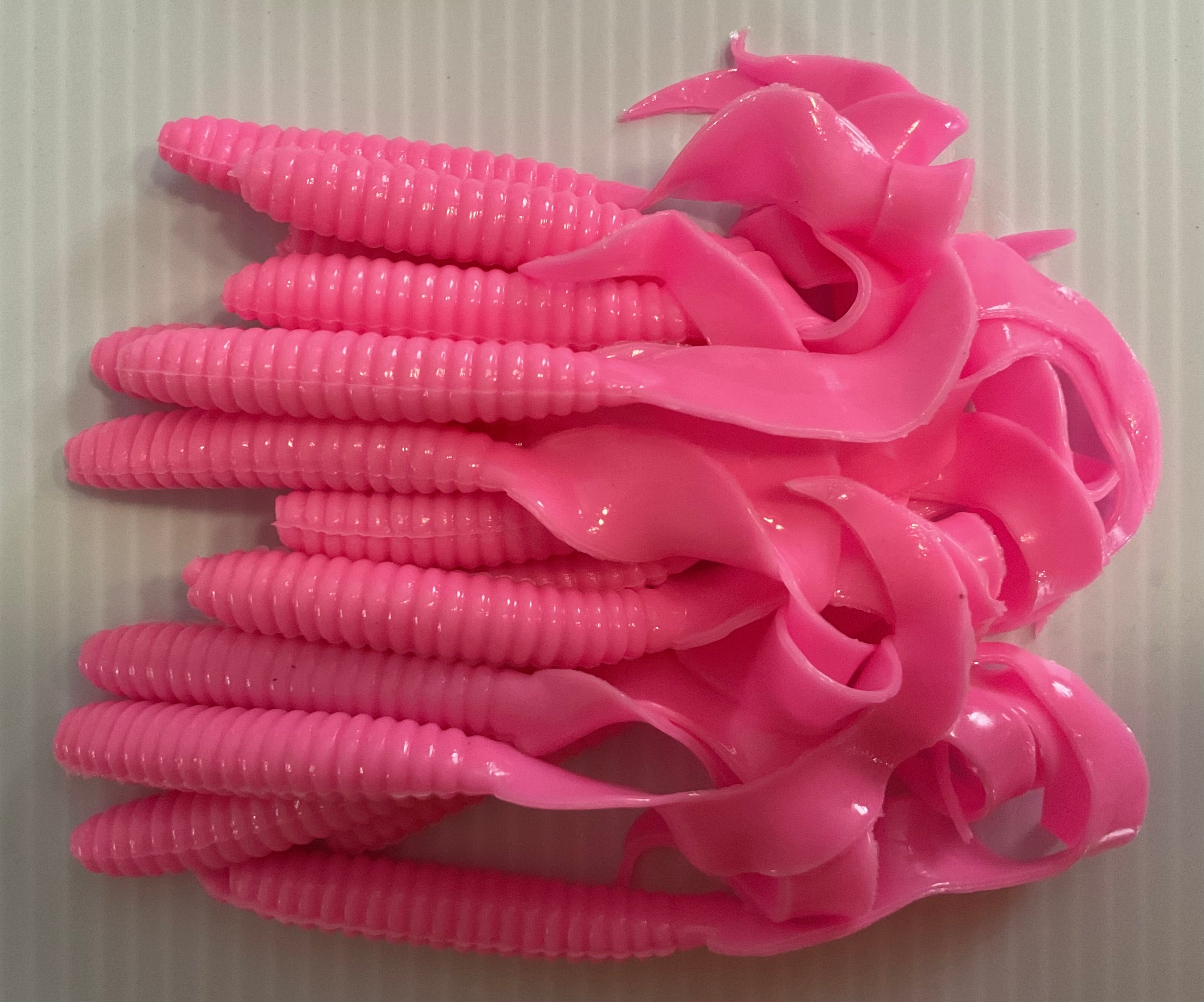 6” Sickle Tail Grub, Bubblegum 20 pk – thewormbar